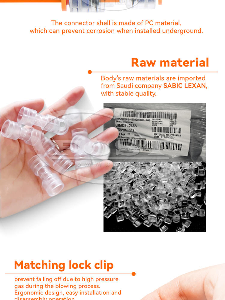 HDPE Micro Duct Reducer Connector 7/4mm to10/6mm - Buy microduct push ...